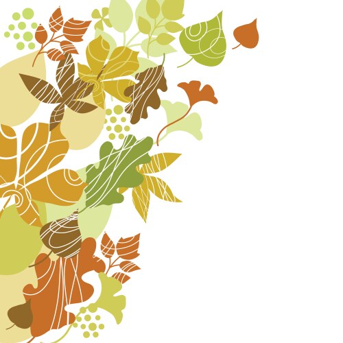 Autumn background with leaves Royalty Free Vector Image
