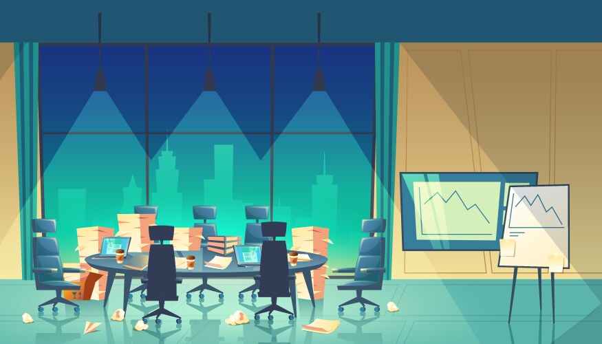 Conference hall for business seminar Royalty Free Vector