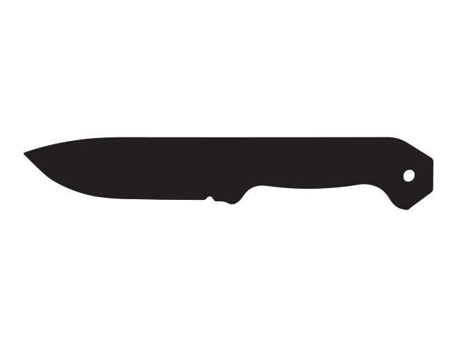 Knife silhouette art Royalty Free Vector Image