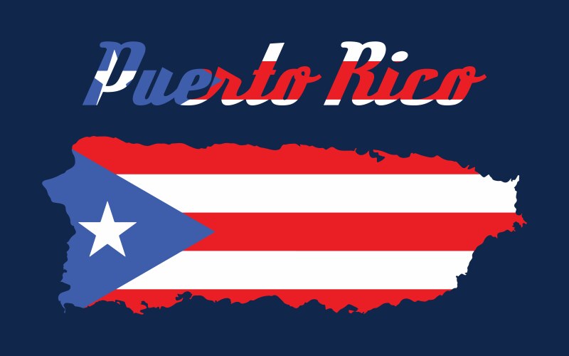 Puerto rico national flag Royalty Free Vector Image