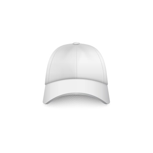 Cap mockup in front side and back views Royalty Free Vector