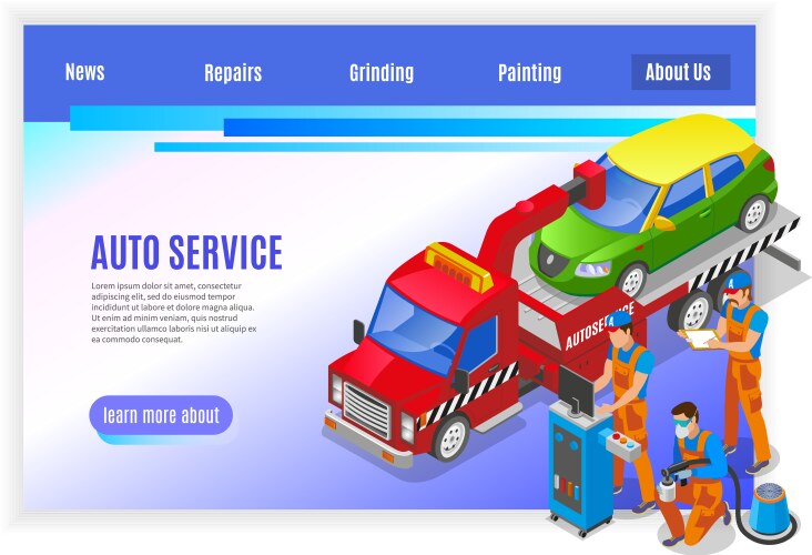 Car service flowchart Royalty Free Vector Image