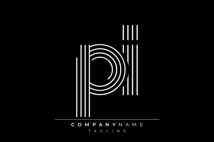 Creative jp luxury logo Royalty Free Vector Image