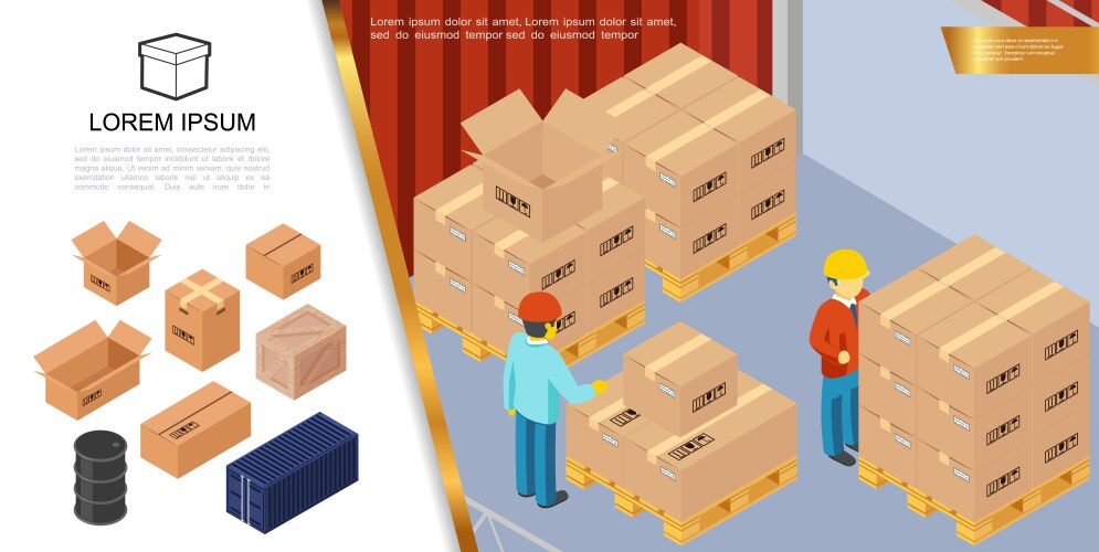 Packaging and transportation of oranges Royalty Free Vector