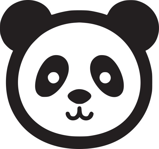 Panda - minimalist and simple silhouette Vector Image