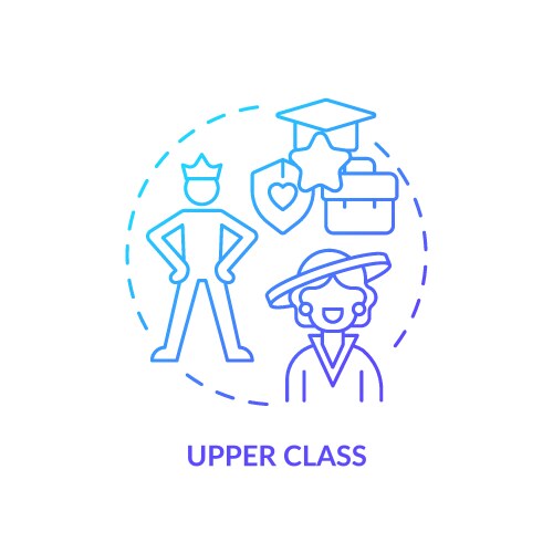 Lower class blue gradient concept icon Royalty Free Vector