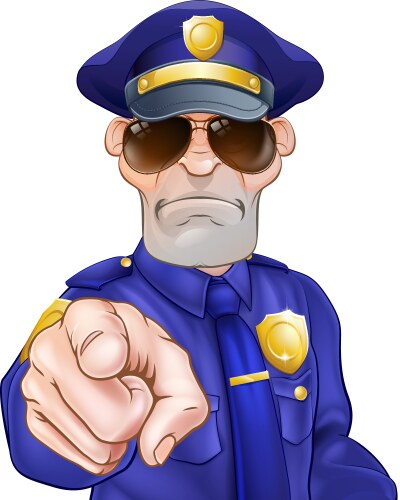 Policeman cartoon Royalty Free Vector Image - VectorStock