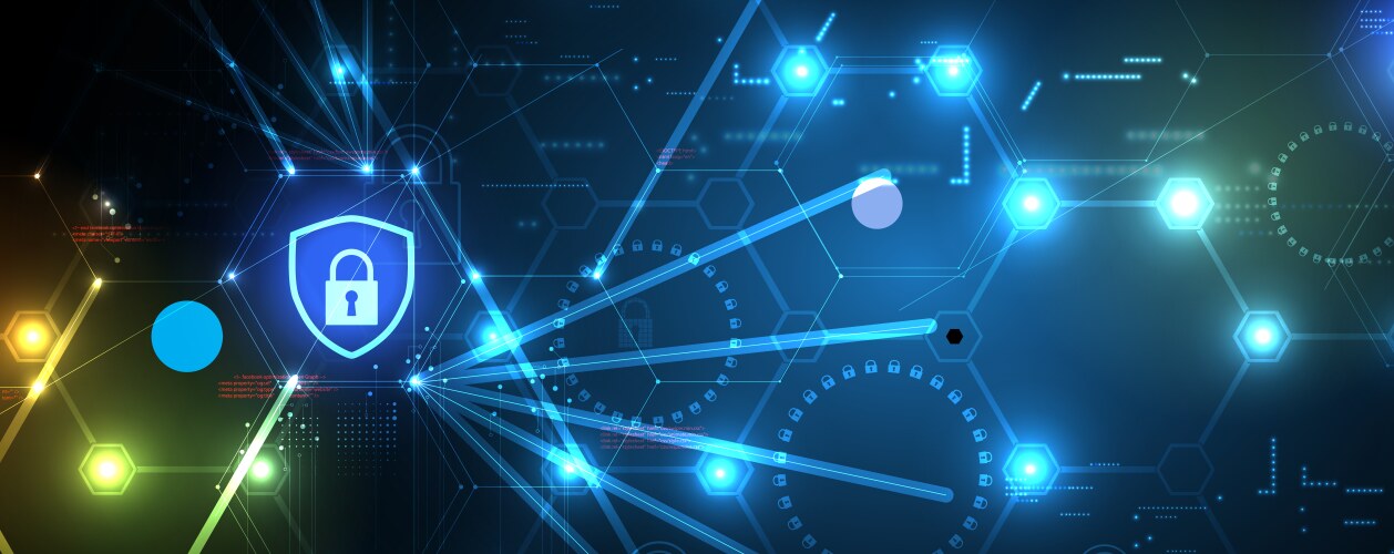 Cyber security and information or network Vector Image