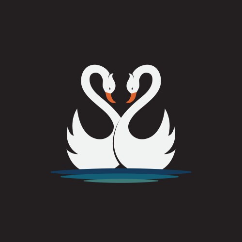 Image of an swan design Royalty Free Vector Image