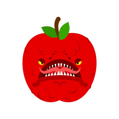 Strawberry monster gmo mutant angry berry Vector Image