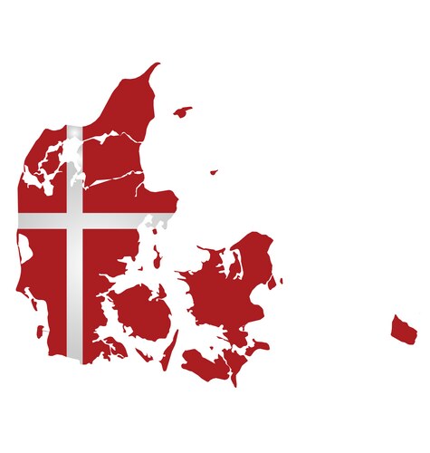 Comic Denmark Map Icon – Royalty-Free Vector | VectorStock