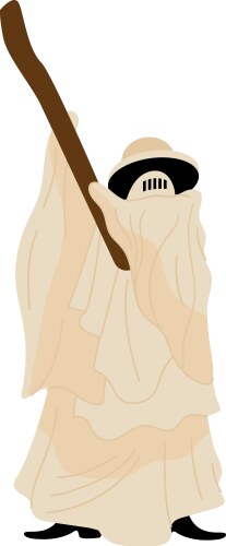 Eyo festival masquerade lagos nigeria Royalty Free Vector