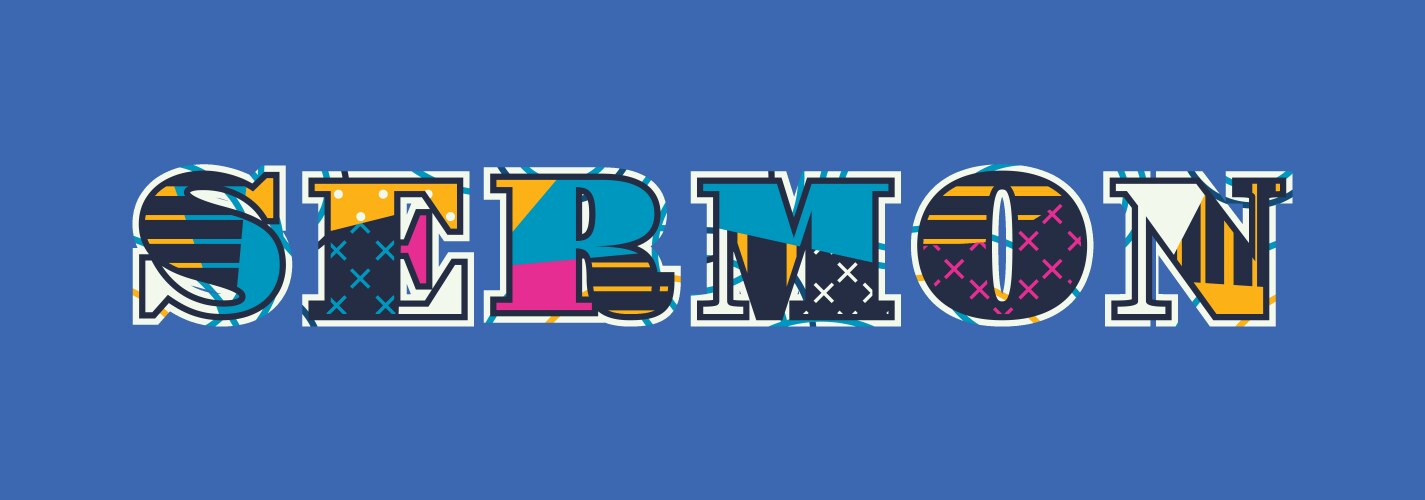 Sermon concept word art Royalty Free Vector Image