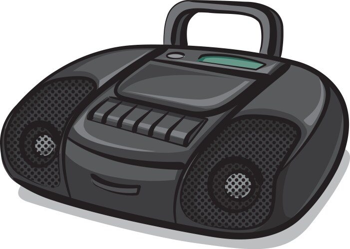 Colorful cartoon boombox Royalty Free Vector Image