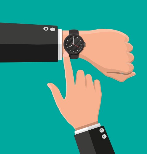 Hand watch Royalty Free Vector Image - VectorStock