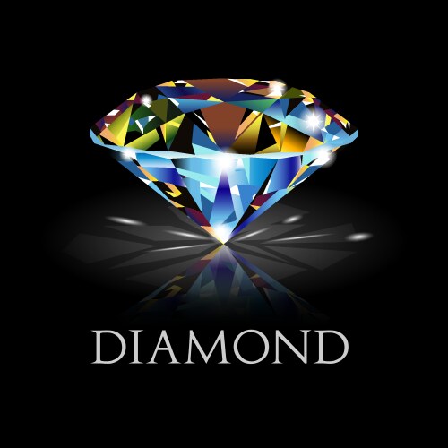 Two diamonds sparkling background Royalty Free Vector Image