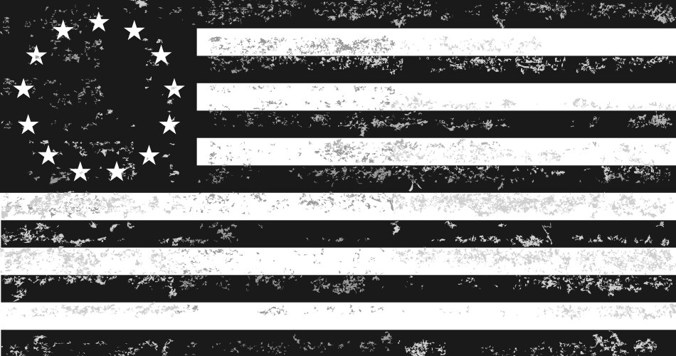 Distressed USA Flag Black and White Vector Images (over 1,400)