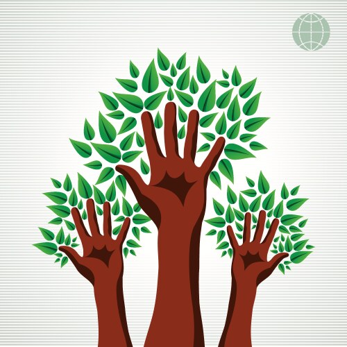 Hand tree Royalty Free Vector Image - VectorStock