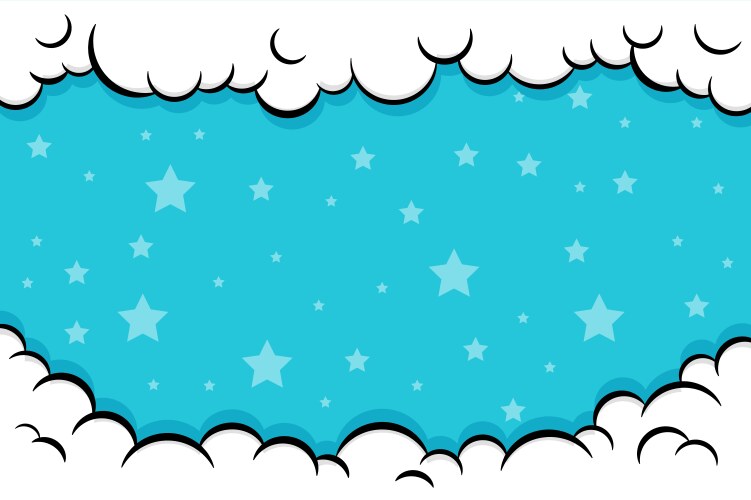 Pop art comic background with cloud and shine Vector Image