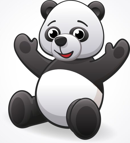 Panda chef cook cartoon character Royalty Free Vector Image