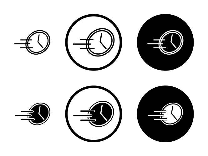 Time check icon set correct pictogram Royalty Free Vector