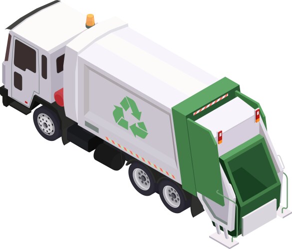 Garbage truck trash waste and rubbish Royalty Free Vector