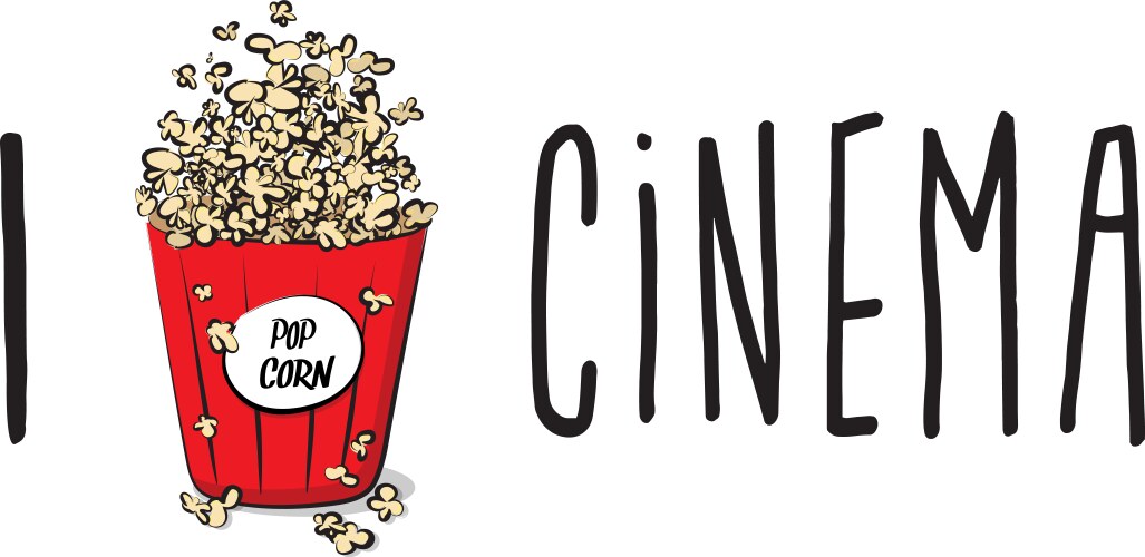 Cute kawaii cinema mascots set Royalty Free Vector Image