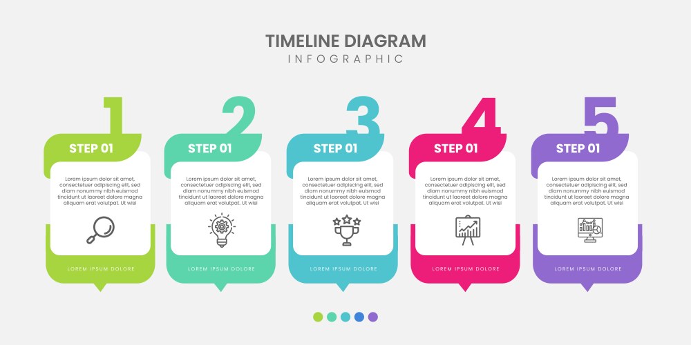 Timeline creator infographic template 4 step time Vector Image