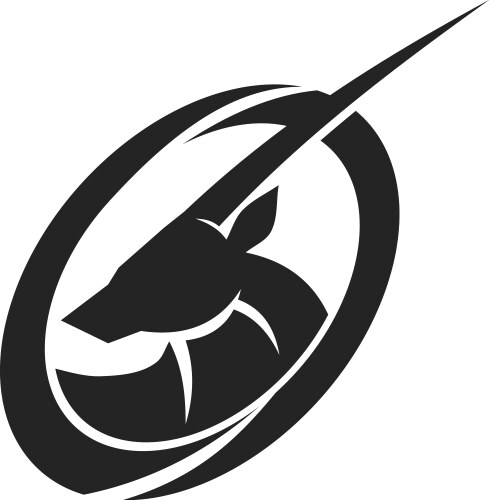 Oryx logo template isolated brand identity icon Vector Image