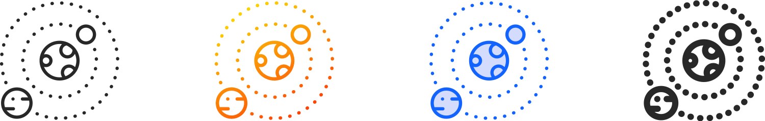 Argon iconthin linear gradient blue stroke Vector Image