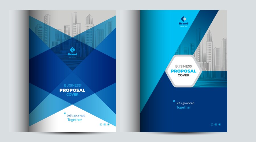 Cover Page Company Profile Template Vector Images (over 7,500)