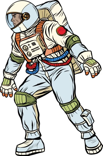 Cartoon astronaut giving thumbs up Royalty Free Vector Image