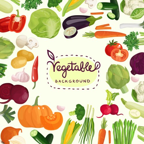 Cartoon vegetables collection Royalty Free Vector Image