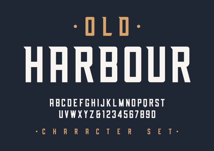 Retro computer style font Royalty Free Vector Image