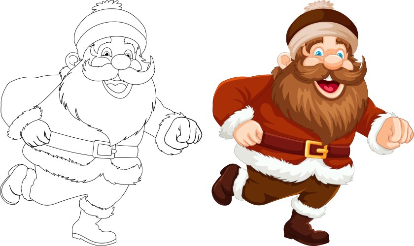 Santa Claus Line Art Vector Images (over 4,400)