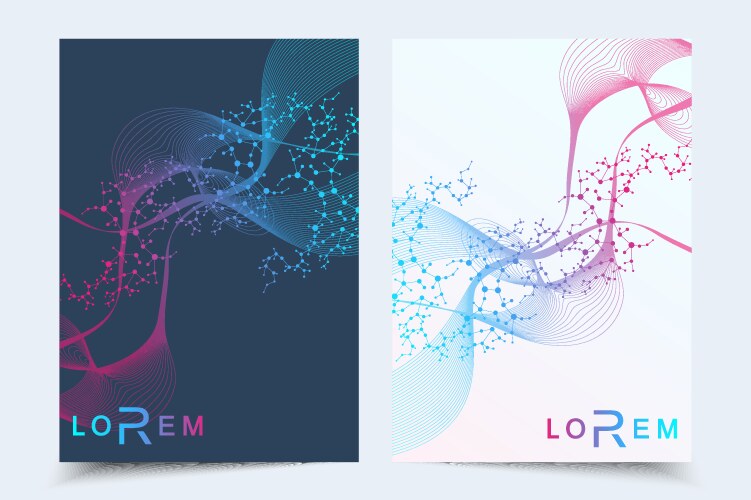 Scientific brochure design template flyer Vector Image