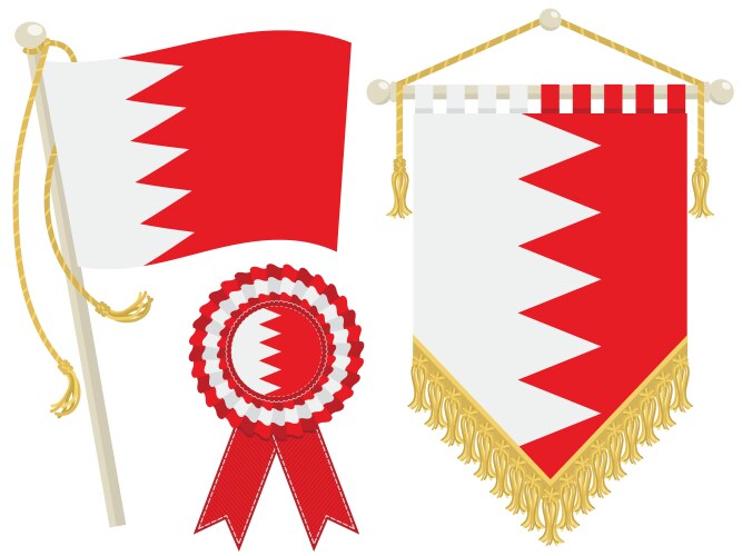 Flags of republic namibia and bahrain Royalty Free Vector
