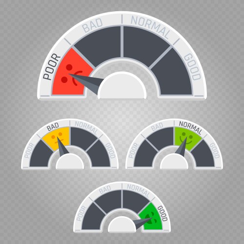 Flat emotion pain scale from poor to good Vector Image