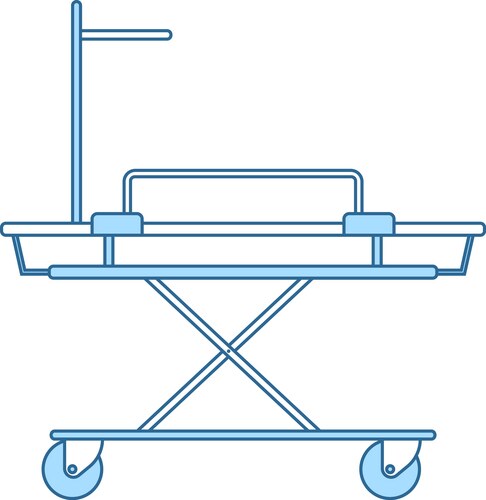 Medical stretcher icon Royalty Free Vector Image