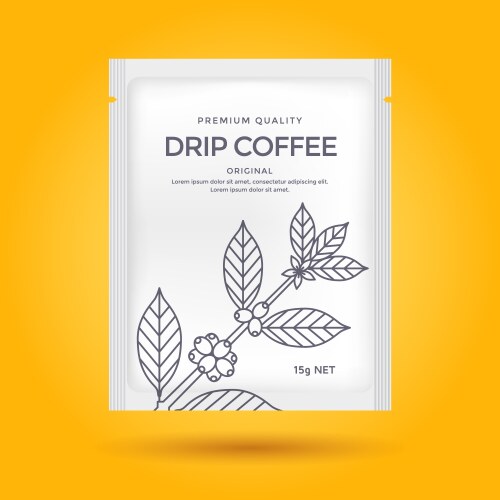 Packaging design for coffee sketch drawing art Vector Image
