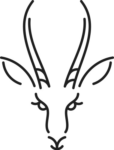 A set of realistic african antelope Royalty Free Vector