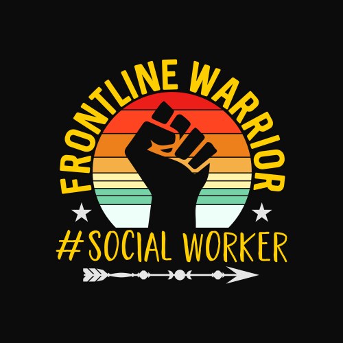 Frontline warrior 2025 essential worker Royalty Free Vector