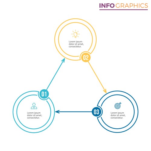 Linear infographic minimalistic chart diagram Vector Image