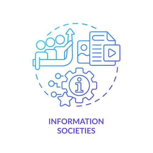 Secure information management blue gradient Vector Image