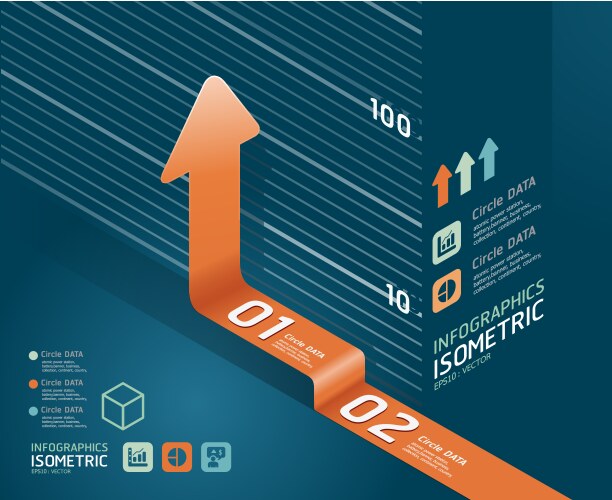 Infographic arrow diagram chart Royalty Free Vector Image
