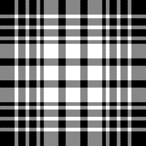 Grayscale black white check plaid seamless pattern