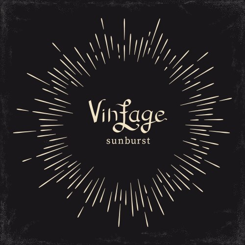 Vintage Monochrome Star Rays Royalty Free Vector Image