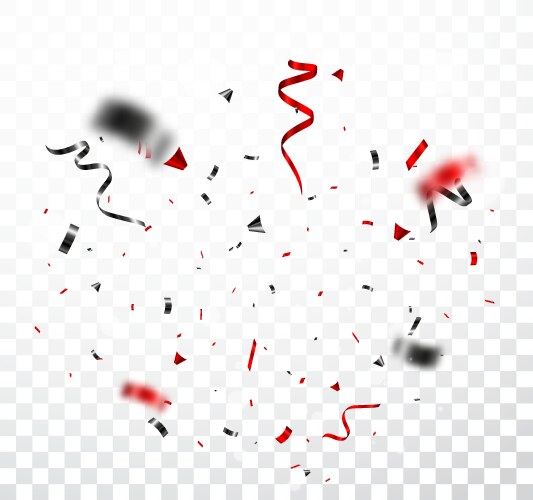 Colorful confetti on transparent background Vector Image