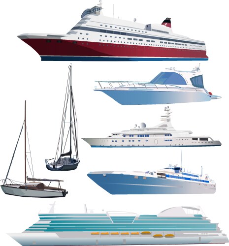 Sea transportation of ships Royalty Free Vector Image