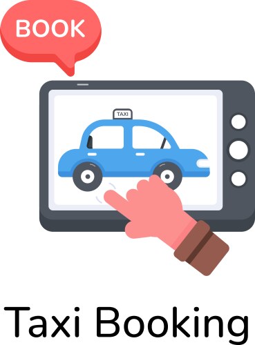 Taxi booking Royalty Free Vector Image - VectorStock